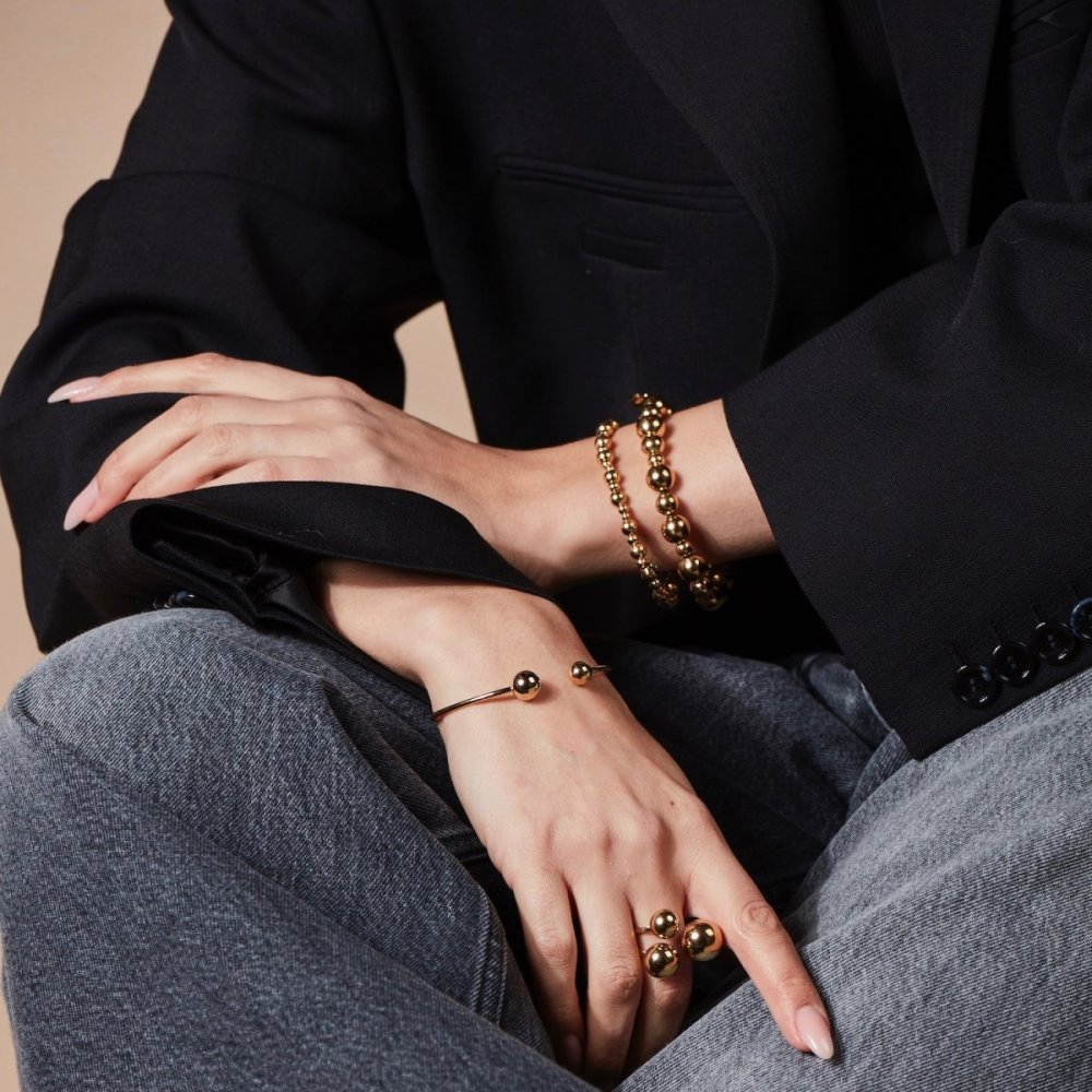 Brea Elastic Small Bracelet Gold - BRACELETS - ALL JEWELRY