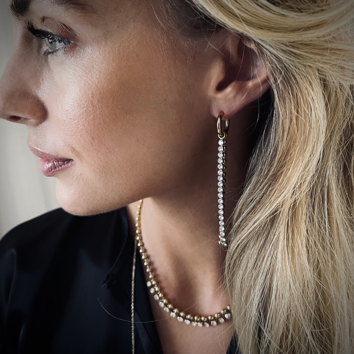 Ice Bead Fringe Earring Gold | ALL JEWELRY | BUD TO ROSE™